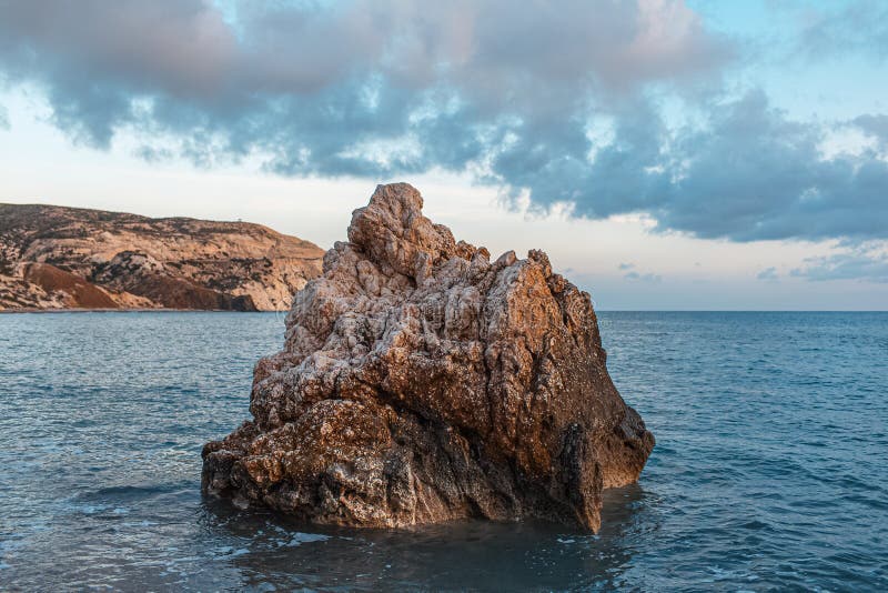 Natural Landscape of Beautiful Rock in Mediterranean Sea Shore. Stock ...
