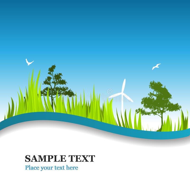 Natural landscape Border stock vector. Illustration of industrial ...