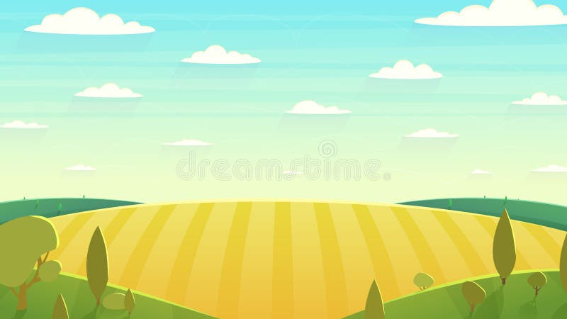 Natural Landscape Cartoon Vector Illustration Stock Vector ...