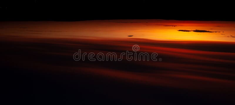 Natural Landscape of Colourful Sunset with Dark Clouds. Panoramic ...