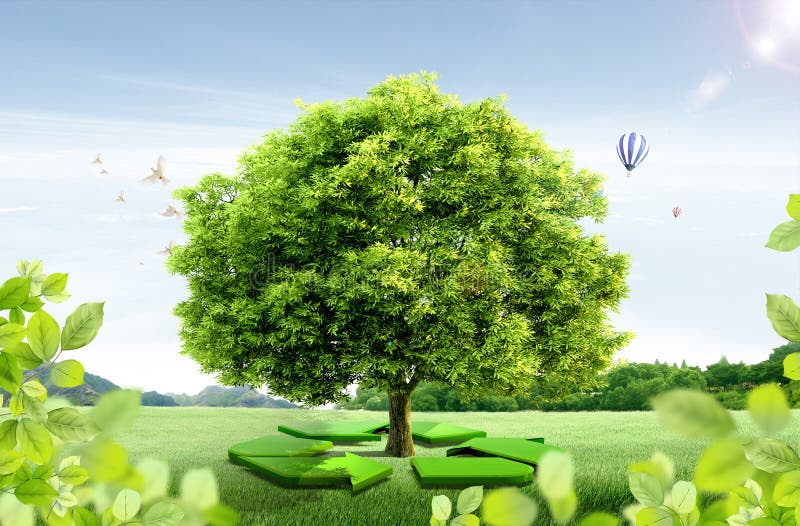 Natural Landscape. Ecological Concept Stock Photo - Image of global ...