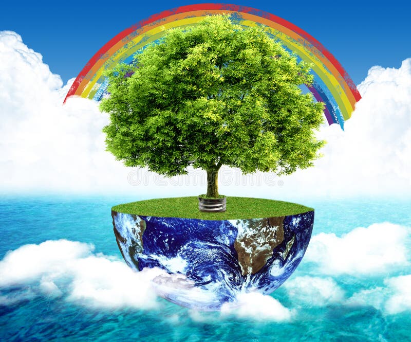 Natural Landscape. Ecological Concept Stock Illustration - Illustration ...