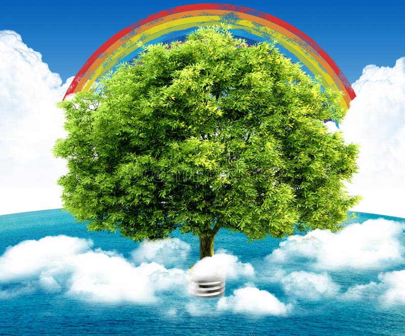 Natural Landscape. Ecological Concept Stock Illustration - Illustration ...