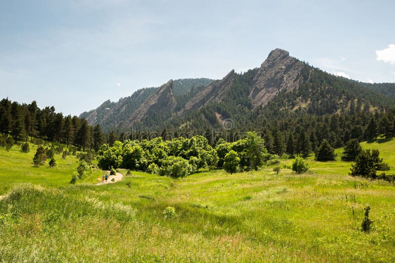 Natural Landscape of Field and Mountains Stock Photo - Image of valley ...