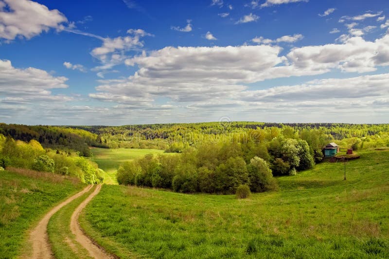Natural Landscape of Hilly District in a Sunny Day Stock Photo - Image ...