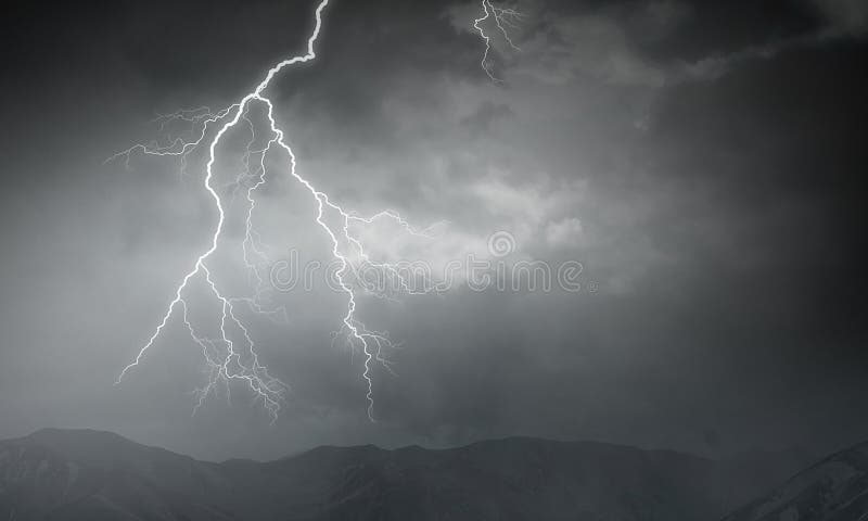 Dramatic Thunder Background Stock Photo - Image of power, nature: 106368758
