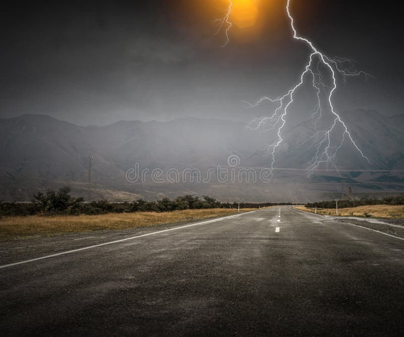 Dramatic Thunder Background Stock Photo - Image of light, power: 111710204