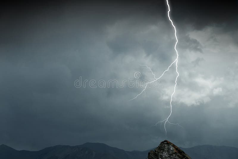 Dramatic Thunder Background Stock Photo - Image of storm, electric ...