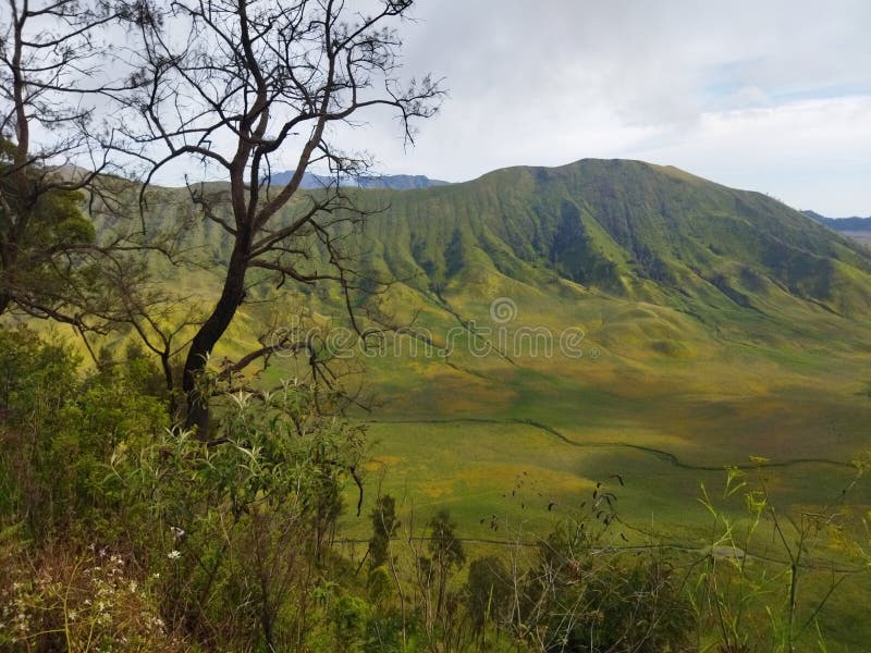Natural Landscape Mountains Valley Clouds Sky Stock Image - Image of ...