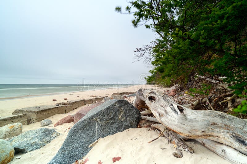 Natural Landscape from the Sea on a Cloudy Windy Day Stock Image ...
