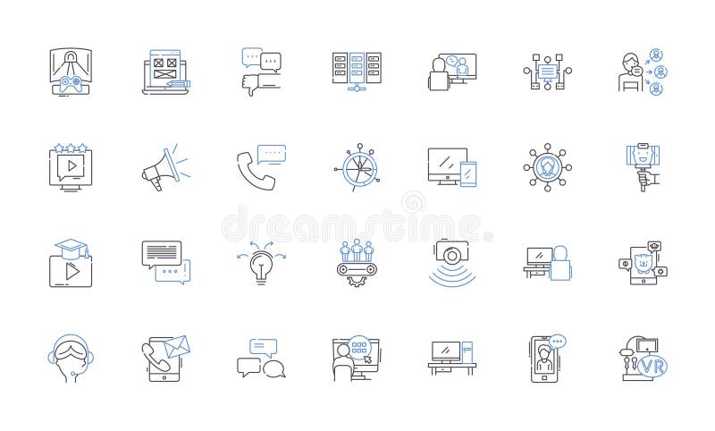 Natural Language Processing Line Icons Collection Nlp Syntax Semantics Grammar Parsing