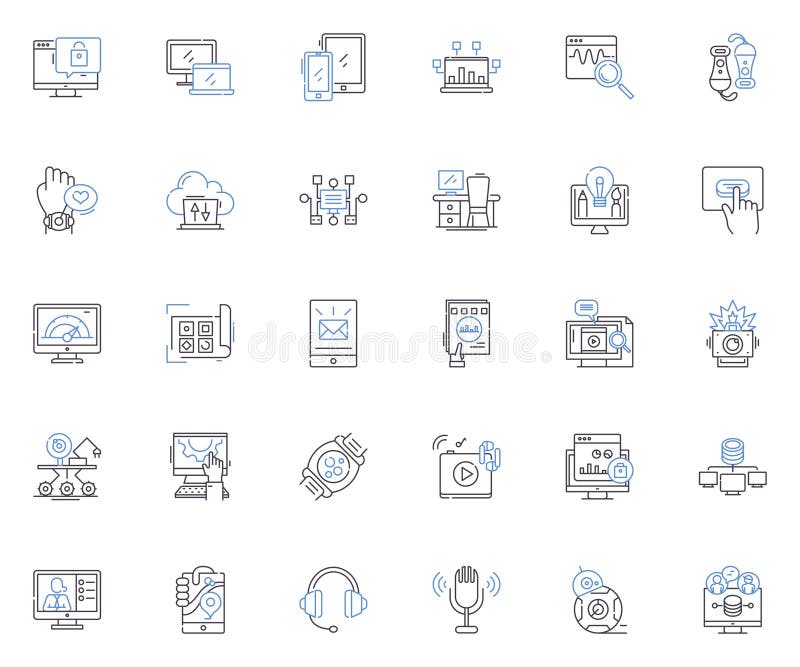 Natural Language Processing Line Icons Collection Syntax Semantic