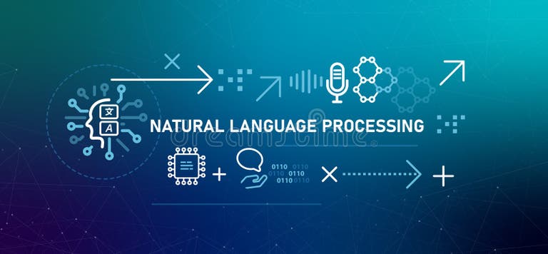 Natural Language Processing NLP Banner Illustration Technology that ...