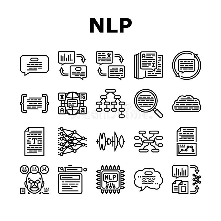 Natural Language Processing Nlp Icons Set Vector Stock Illustration ... Natural Language Processing Nlp Icons Set Vector Stock Illustration ...