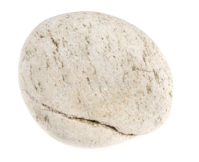 Natural Large Stone, Cobblestone Isolated on White Background. Stones ...