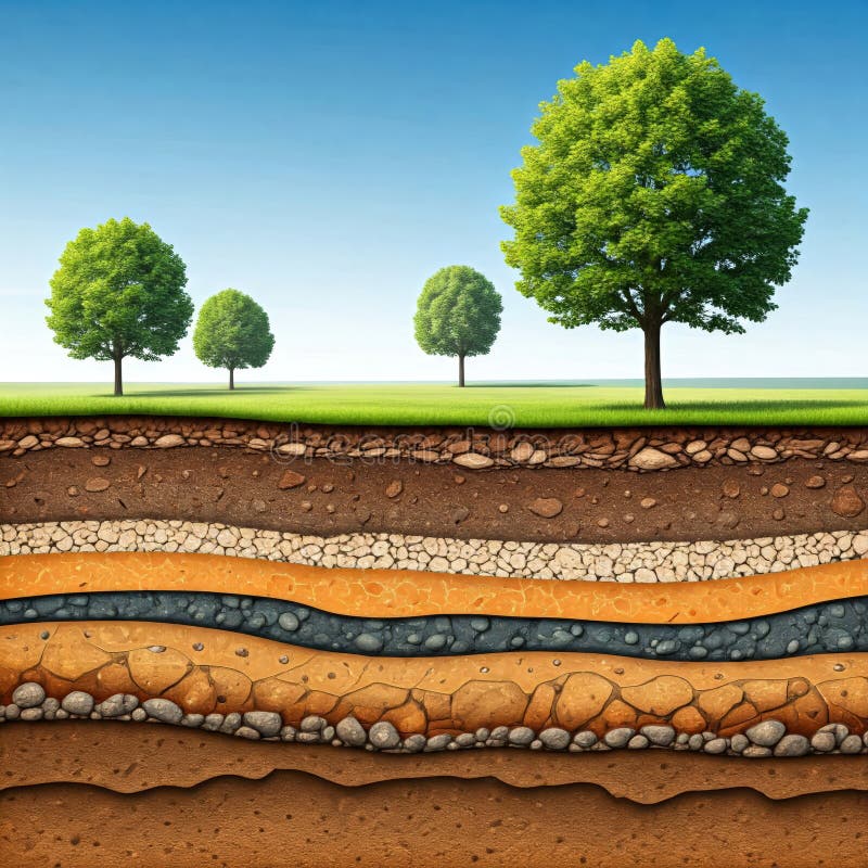 Natural Layers Concept with Trees and Soil for Environmental Education ...
