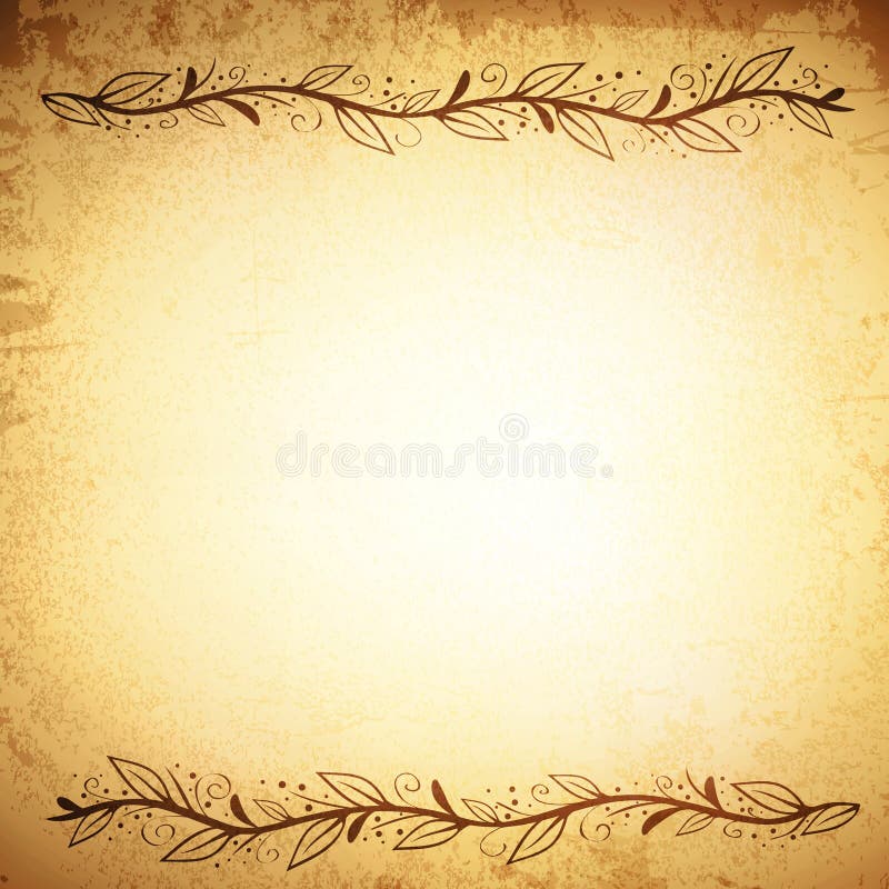 Natural Leaf Border Frame Grunge Background Stock Illustration ...