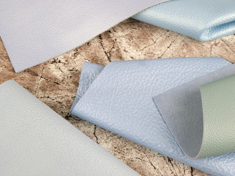 Natural Pastel Colors Leather Textures Samples Stock Image - Image of ...