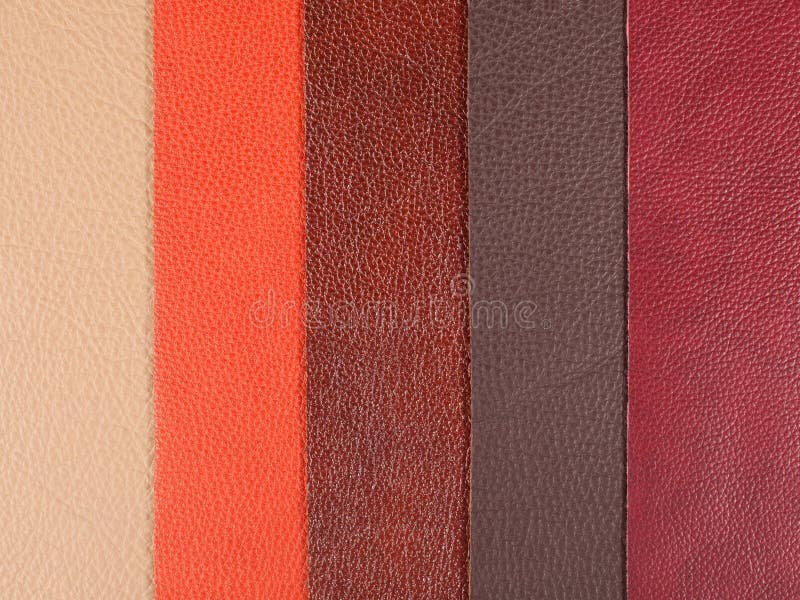 Natural Leather Textures Samples Stock Photo - Image of multi ...