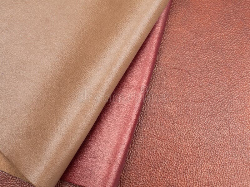 Natural Leather Textures Samples Stock Image - Image of choice ...