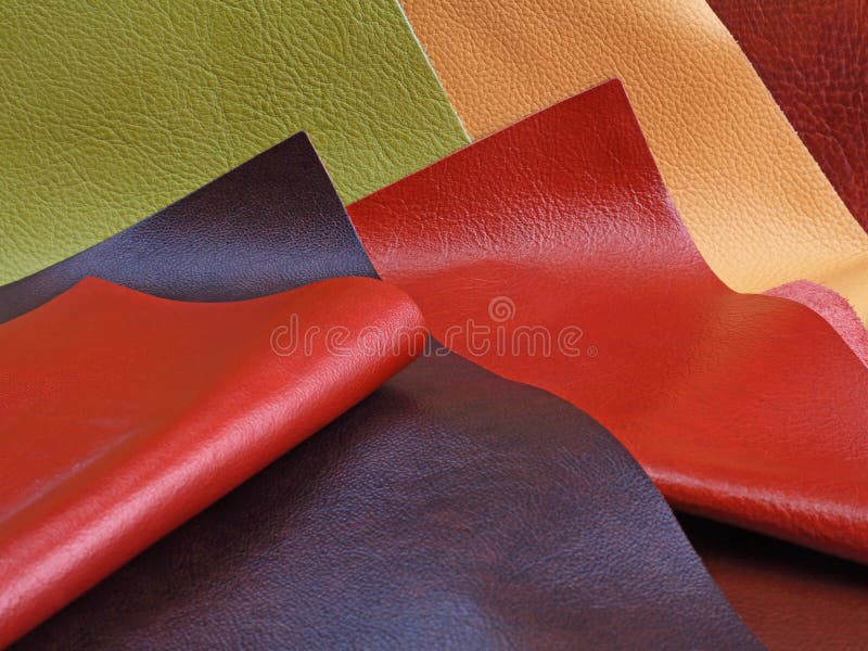 Natural Leather Textures Samples Stock Photo - Image of design, fabric ...