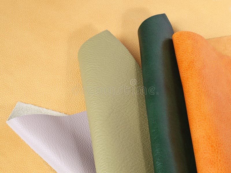 Natural Leather Textures Samples Stock Image - Image of material, calf ...