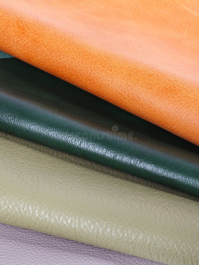 Natural Leather Textures Samples Stock Photo - Image of genuine, calf ...