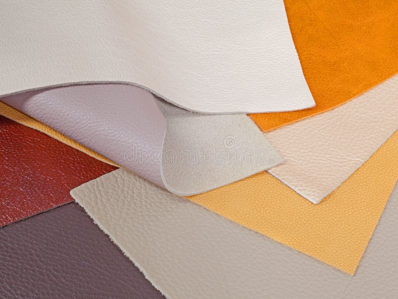 Natural Leather Textures Samples Stock Photo - Image of swatch, choice ...