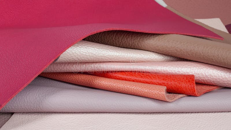 Natural Leather Textures Samples Stock Image - Image of manufacturing ...