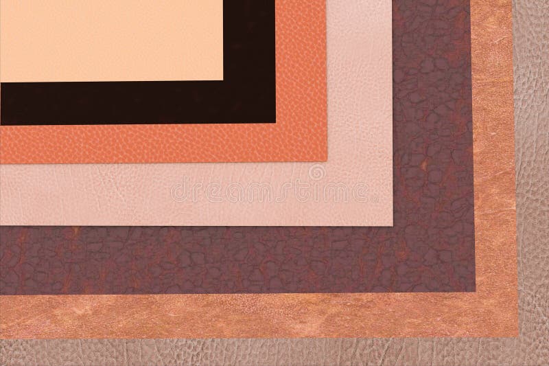 Natural Leather Upholstery Samples with Stitching in Various Colors ...