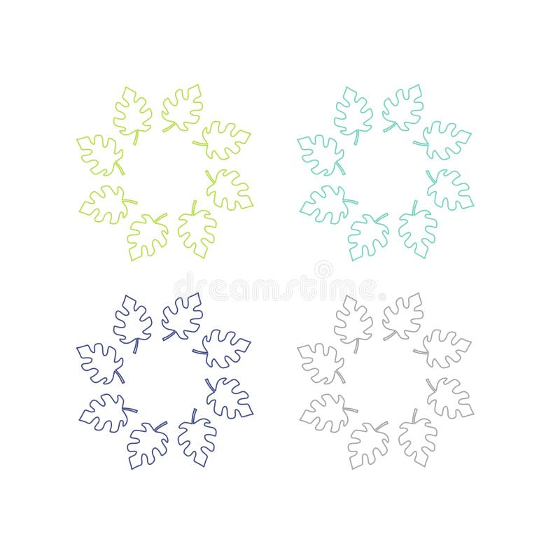 Natural Leaves Sign Symbol Logo Vector Stock Illustration ...