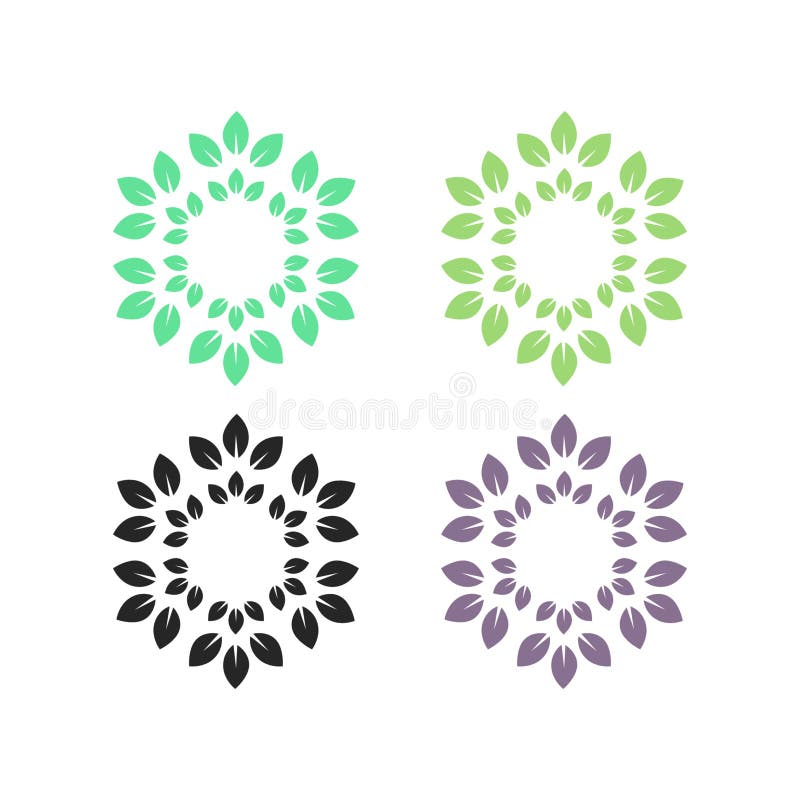 Natural Leaves Sign Symbol Logo Vector Stock Illustration ...