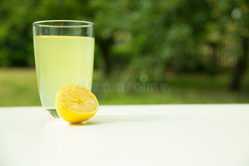 Natural Lemonade in the Garden Stock Image - Image of lemonade, citric ...
