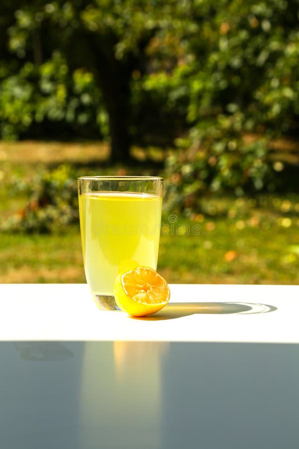 Natural Lemonade in the Garden Stock Photo - Image of lifestyle, citric ...