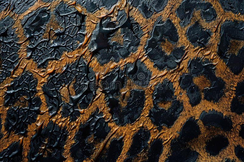 Natural Leopard Skin Acrylic Texture Background with Generative AI ...