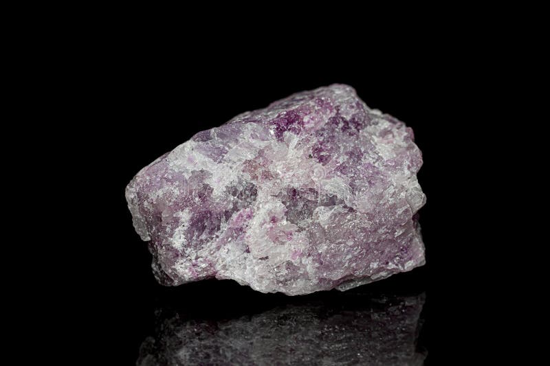 Lepidolite Crystal Ore on Dark Background Stock Image - Image of nature ...