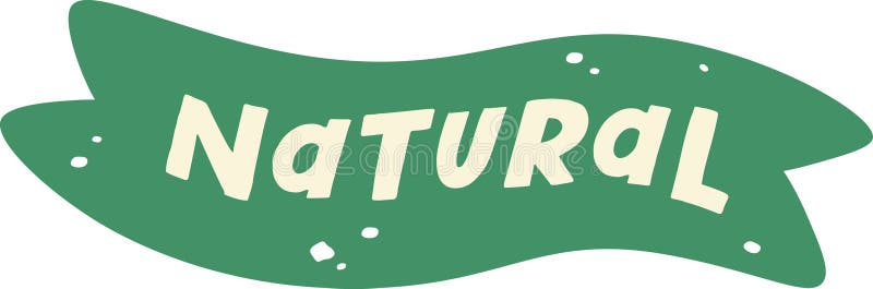 Natural Lettering Banner stock vector. Illustration of symbol - 289334181