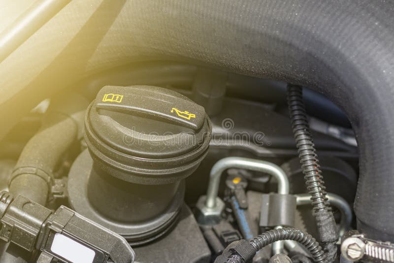 Natural Light. the Car. Engine Compartment. Low Depth of Field Stock ...