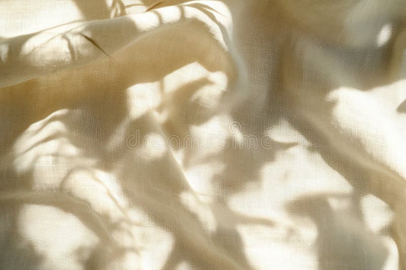 Sunlight and Shadows on Soft Linen Fabric Stock Photo - Image of ...