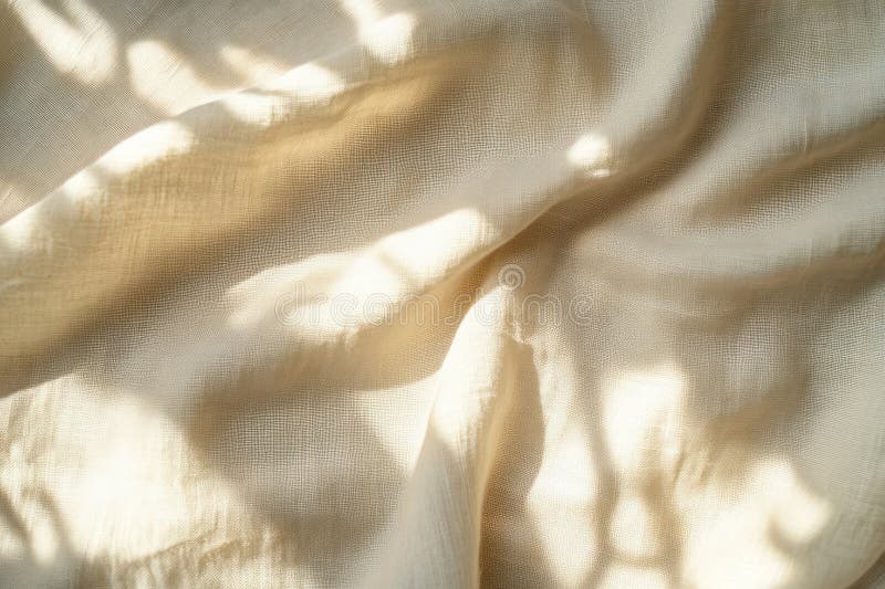 Sunlight and Shadows on Soft Linen Fabric Stock Image - Image of ...