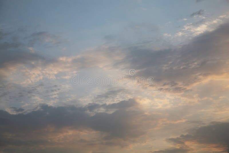 Natural Light Colored Clouds and Sky. Stock Photo - Image of affects ...