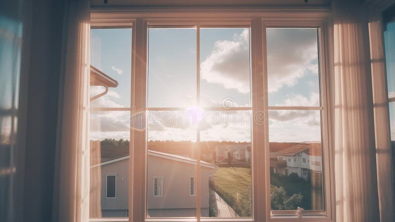 Natural Light Coming from the Windows. Generative AI. Stock ...