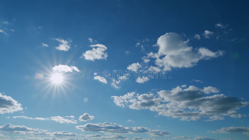 Natural Light Rays Shining through the Glittering Clouds. Sky with ...