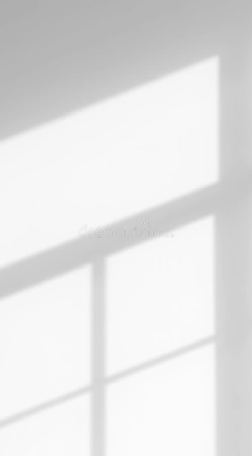 Natural Light and Shadow from Window Overlay Effect on White Background ...