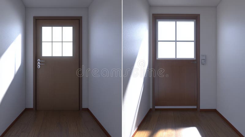 Natural Light and Windows in a Bright Minimalist Room Stock Image ...