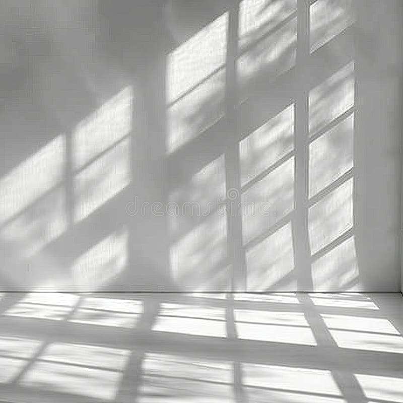 Natural Light Windows with Shadow on Wall, Abstract Background for ...