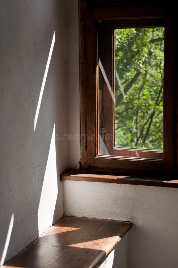 Natural Light through Wooden Window Stock Photo - Image of light ...
