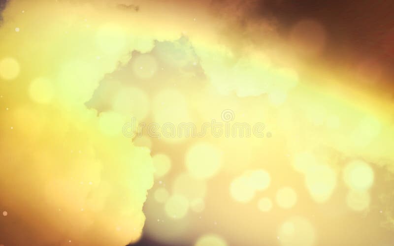 Natural Light Yellow Blurred Sky Sun Light Texture with Abstract Autumn ...