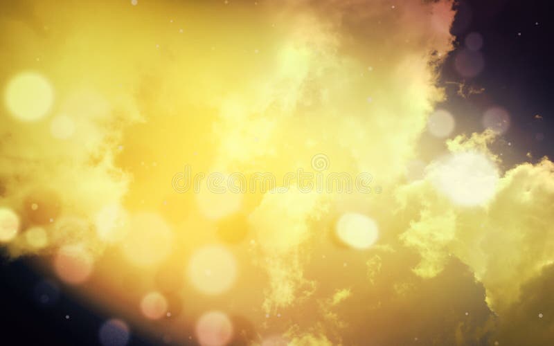 Natural Light Yellow Blurred Sky Sun Light Texture with Abstract Autumn ...