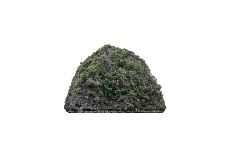 Natural Limestone Mountain with Tree Stock Photo - Image of archipelago ...